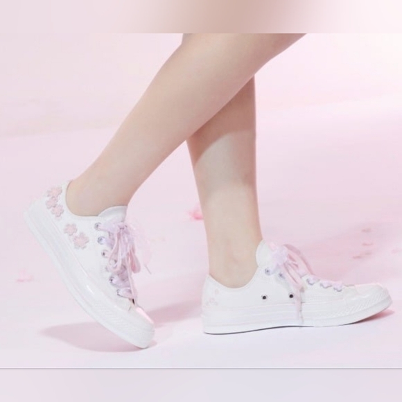 Shoes | Converse Womens Chuck 7 Cherry Blossoms Sneakers Vintage White ...
